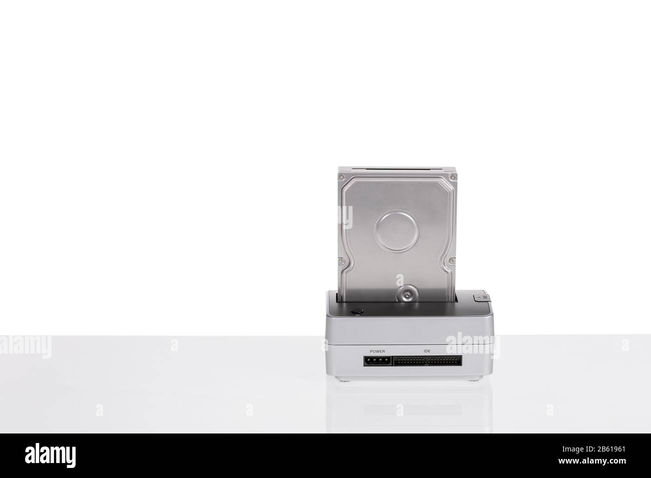 Dock station to-read hard drives. To format and backup data. HDD Stock ...