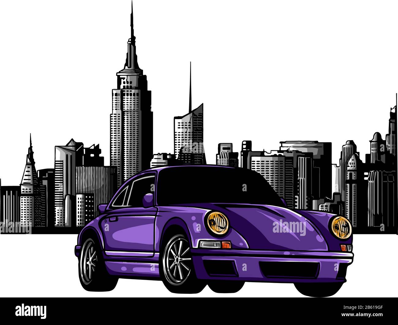 Mountain city view in Stock Vector Images - Alamy