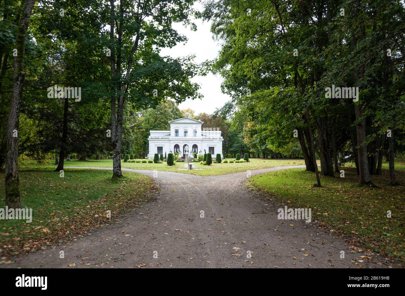 Villa 'Genowefa', Central Park, Sveksna, Lithuania Stock Photo - Alamy