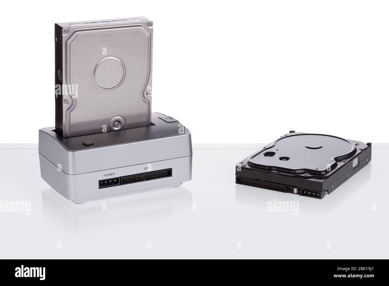 Hard drive docking station for data transmission. To save and ...