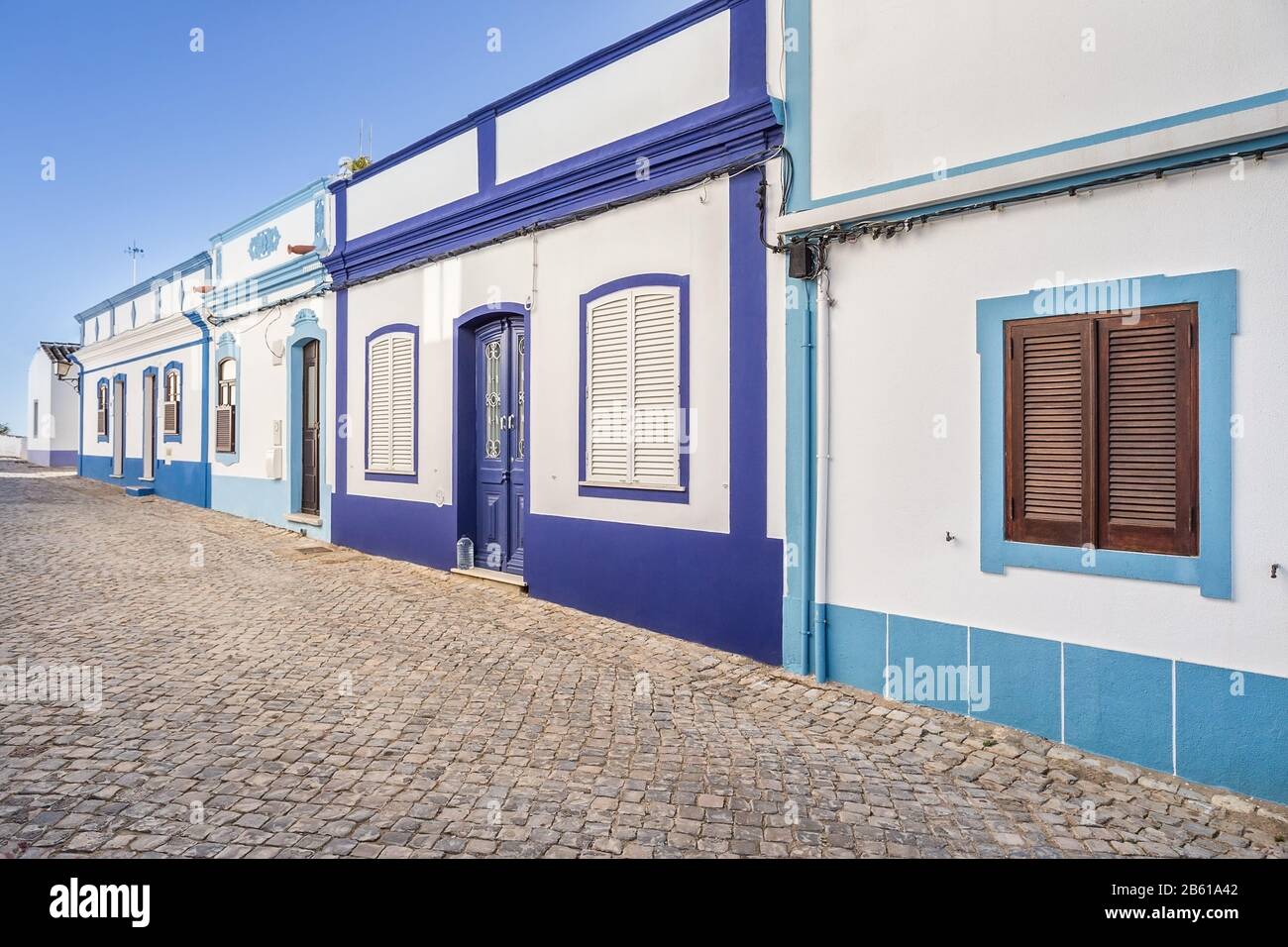 Traditional Portuguese street. Ancient architecture Stock Photo - Alamy