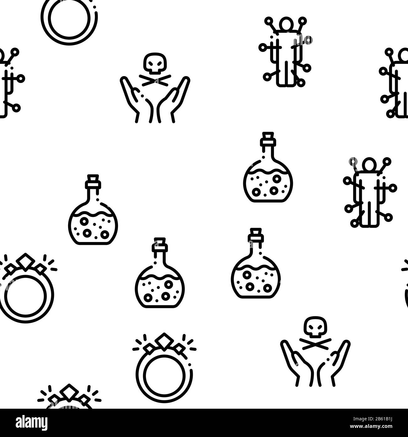 Wizard Magic Seamless Pattern Vector Stock Vector Image & Art - Alamy