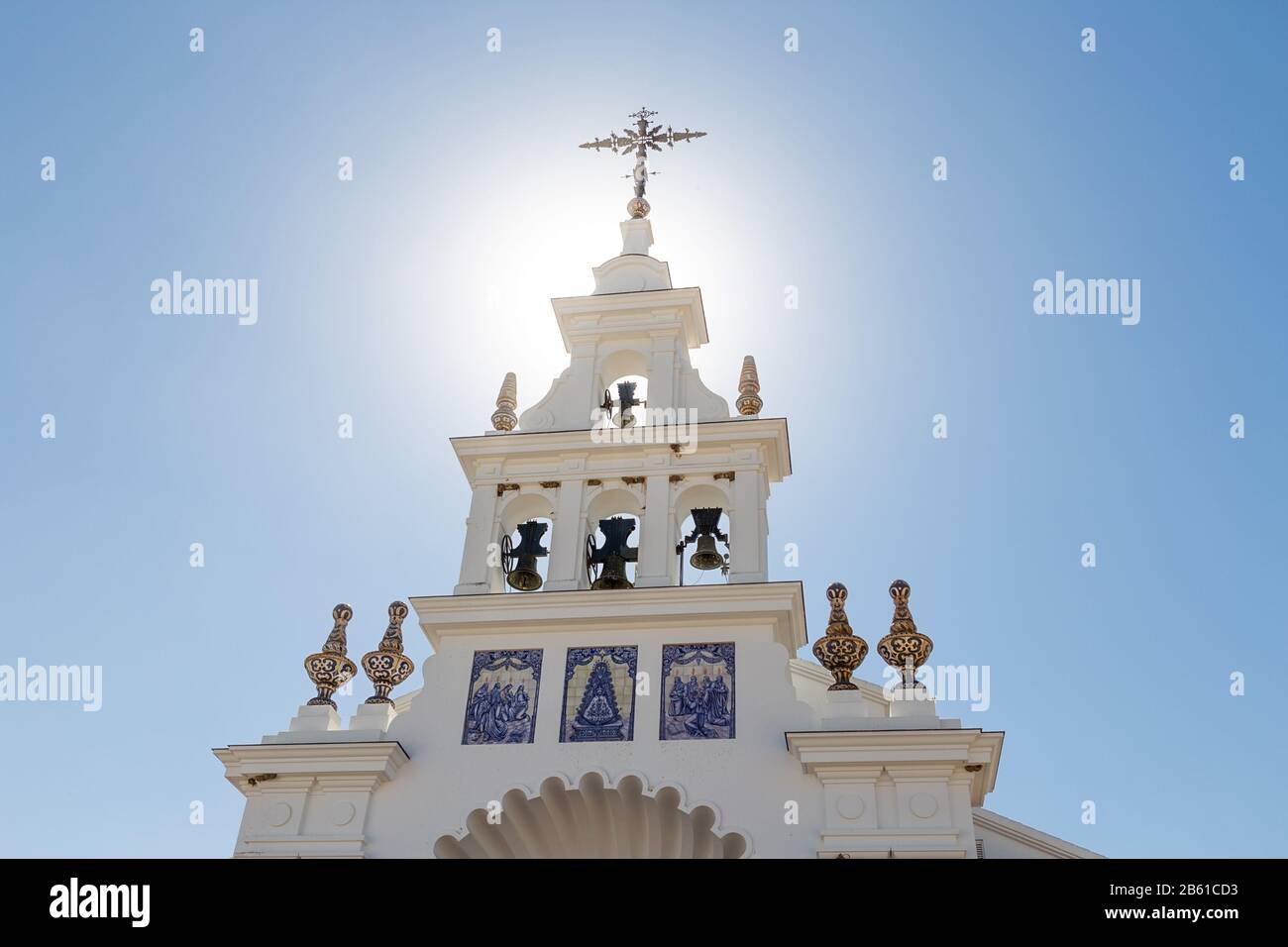 Facade of the church El Rocio, Spain Stock Photo - Alamy