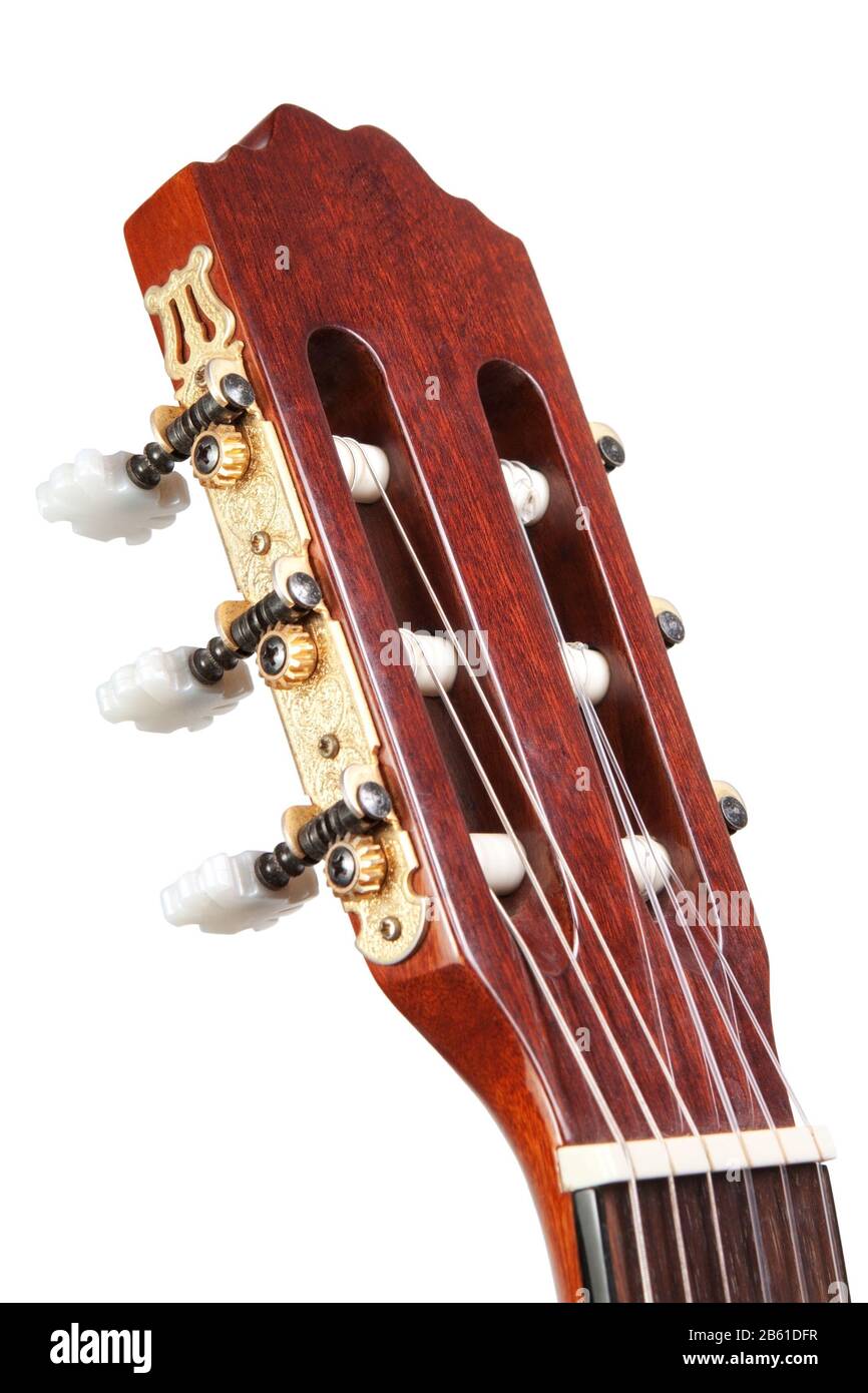 guitar fretboard on white background Stock Photo - Alamy