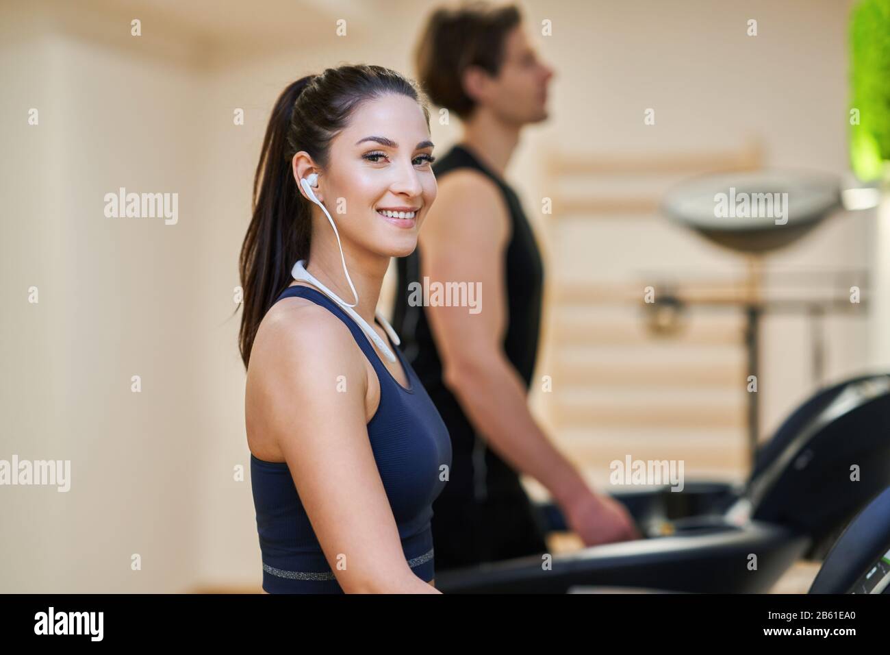 Fit couple at the gym looking very attractive Stock Photo - Alamy