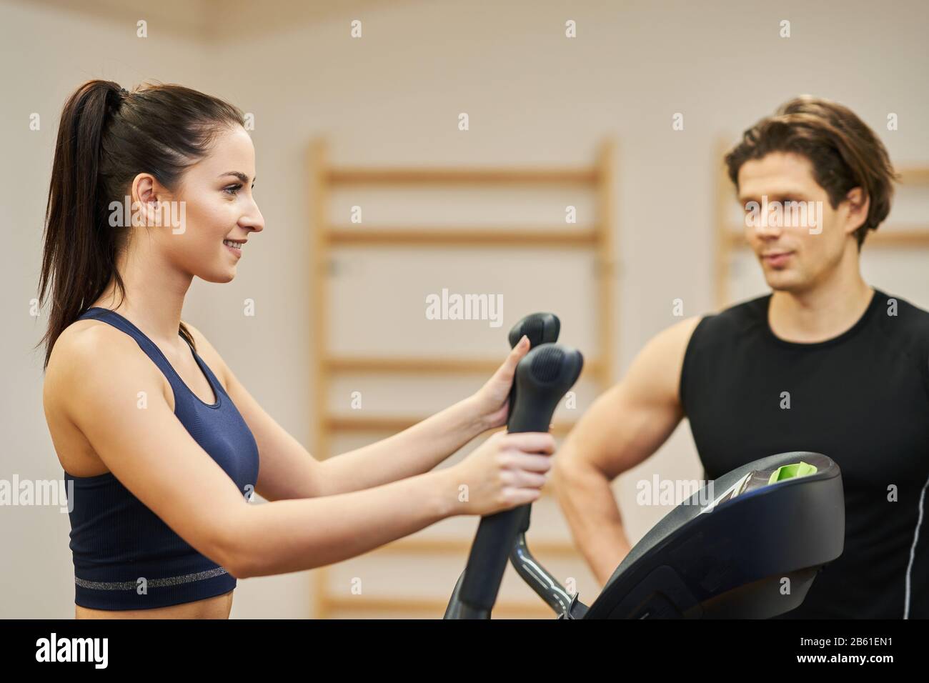 Fit couple at the gym looking very attractive Stock Photo - Alamy