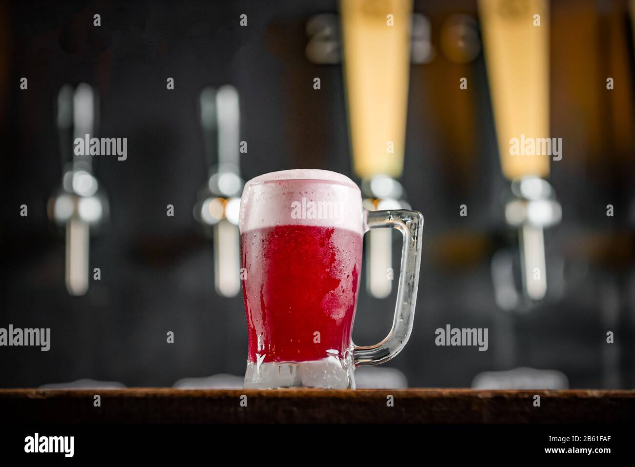 mug full of chopp, with chopp pilsen on a rustic table Stock Photo - Alamy