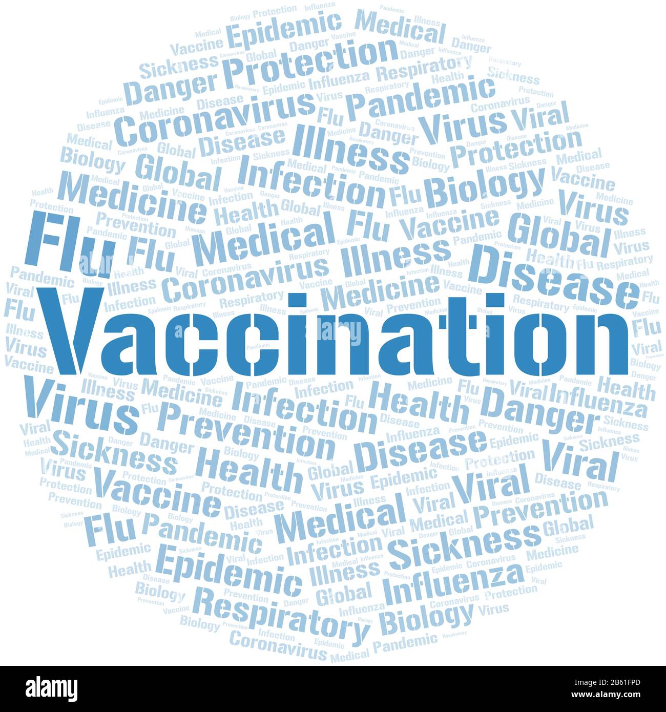 Vaccination word cloud on white background. Wordcloud made with text ...