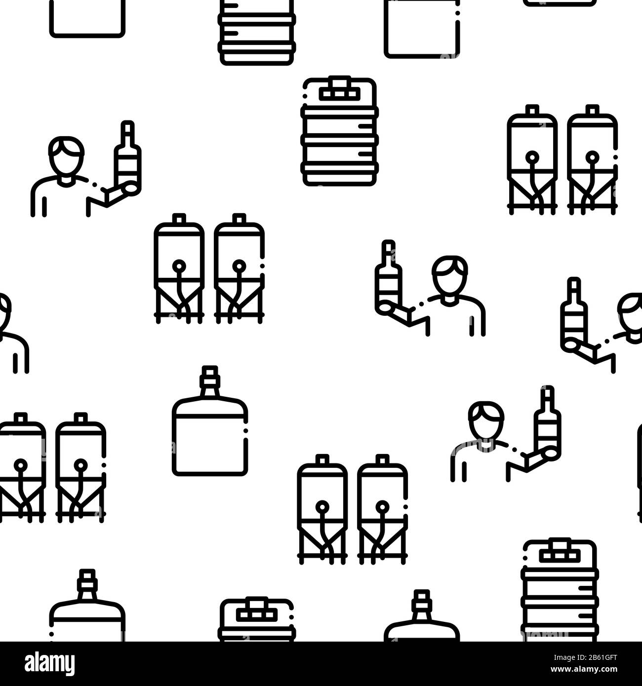 Home Brewing Beer Seamless Pattern Vector Stock Vector Image & Art - Alamy