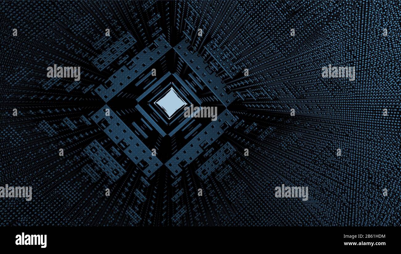 techno futuristic abstract 3d illustration Stock Photo - Alamy