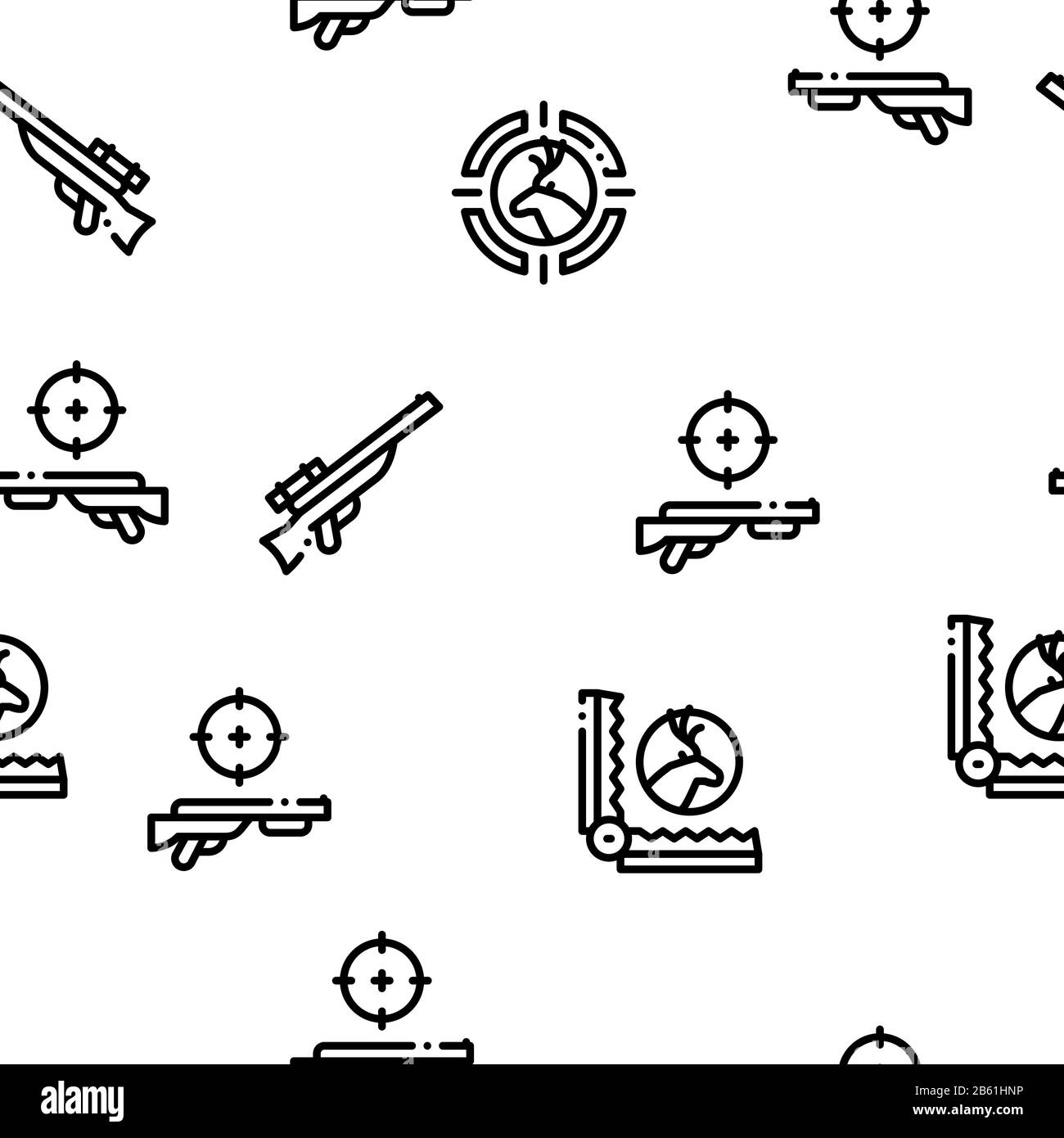 Hunting Equipment Seamless Pattern Vector Stock Vector Image & Art - Alamy
