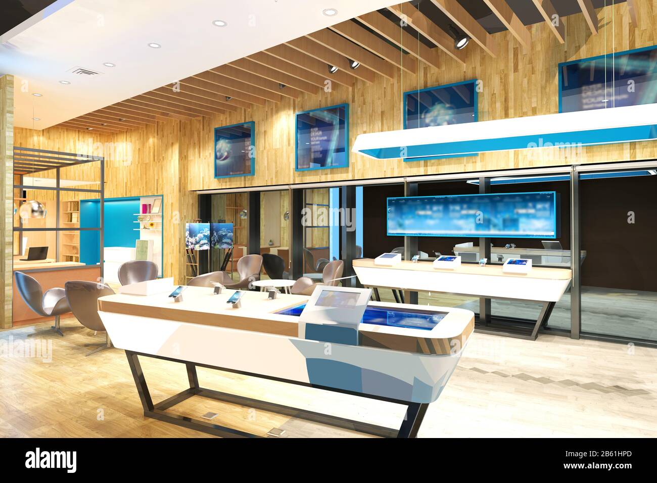 3d render of technology shop Stock Photo - Alamy