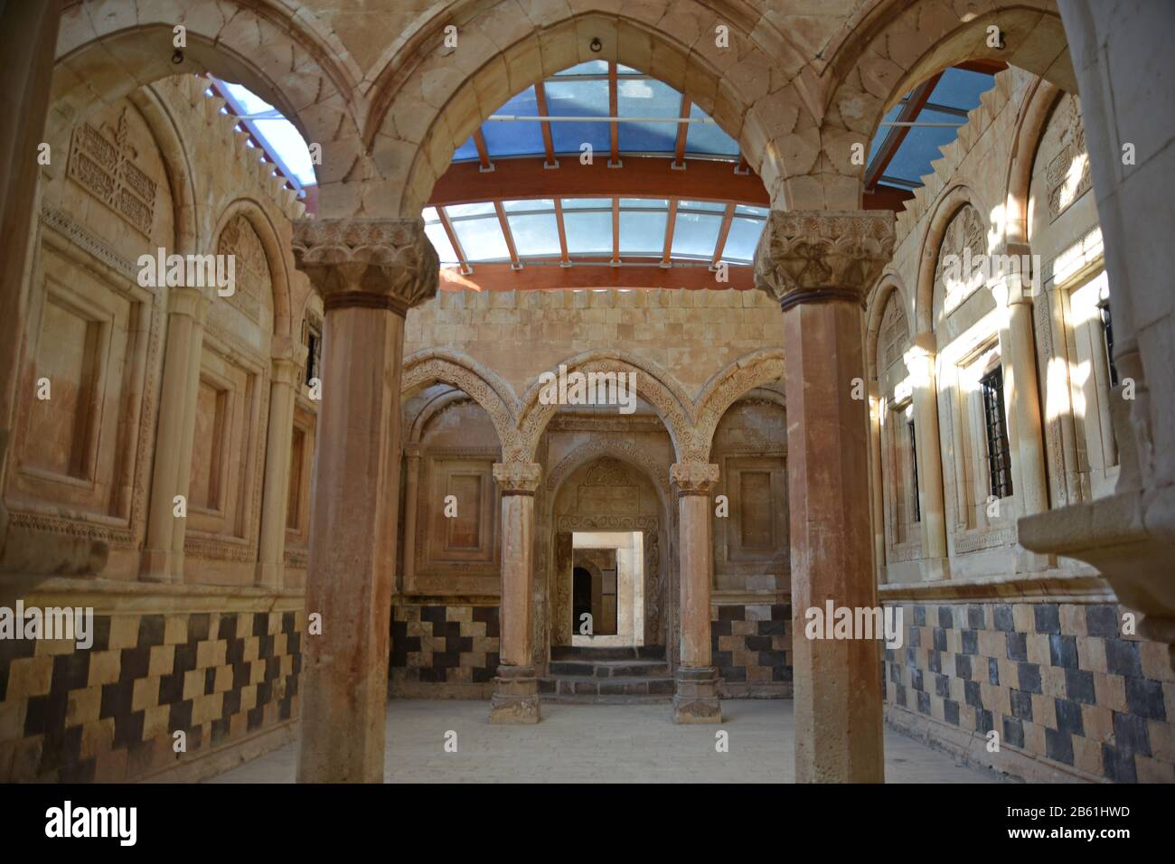Hall of ancient Ishak Pasha Palace (Turkey Stock Photo - Alamy