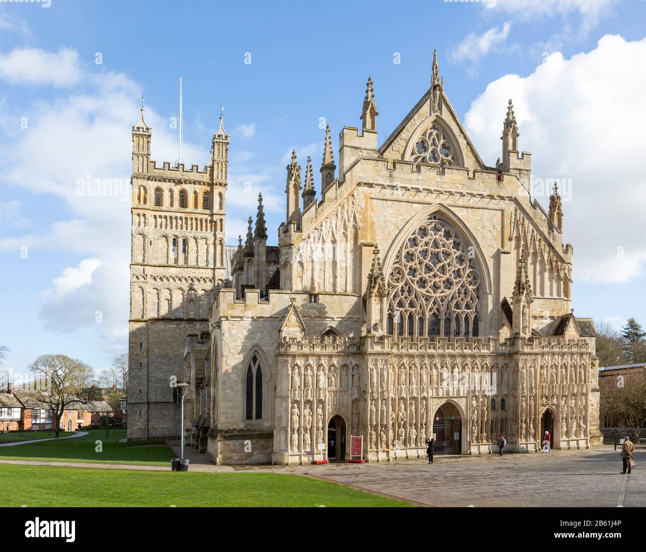 Medieval West Front Image screen stone carvings, Gothic architecture c ...