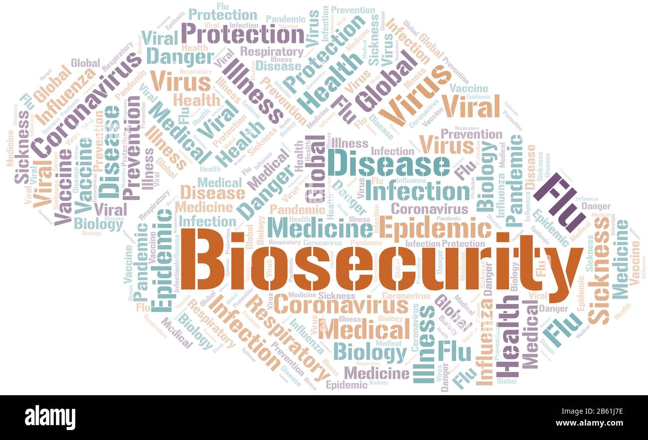 Biosecurity word cloud on white background. Wordcloud made with text ...
