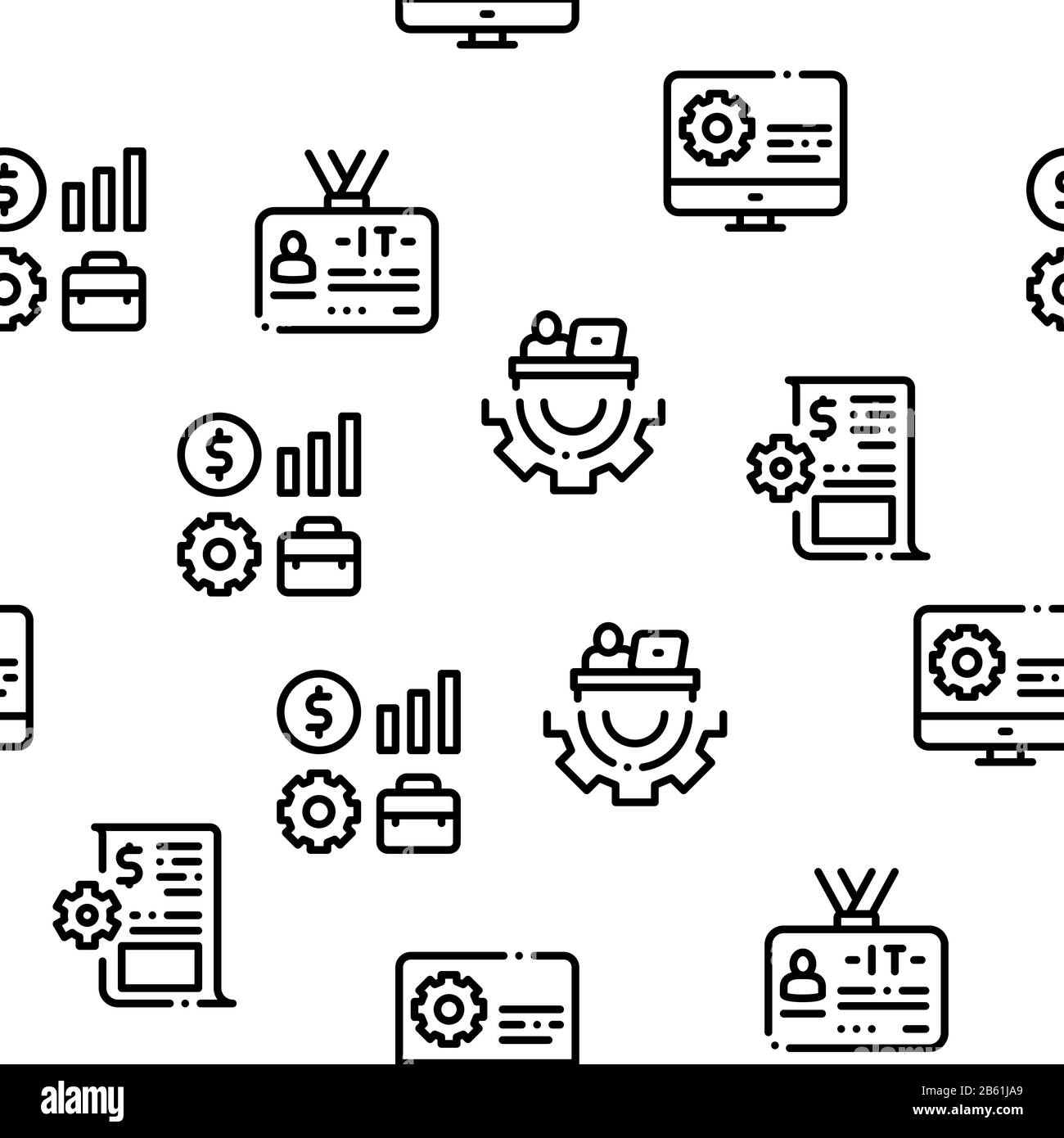 It Manager Developer Seamless Pattern Vector Stock Vector Image & Art ...