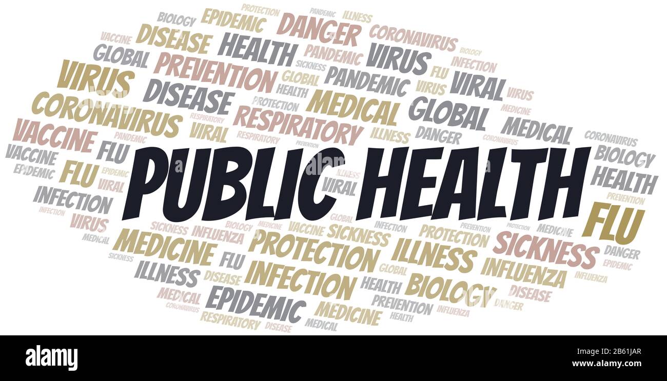 Public health word cloud on white background. Wordcloud made with text ...