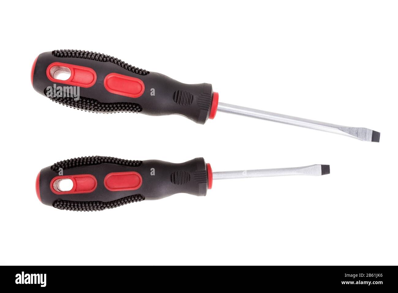 Two screwdrivers for various works. On a white background Stock Photo ...