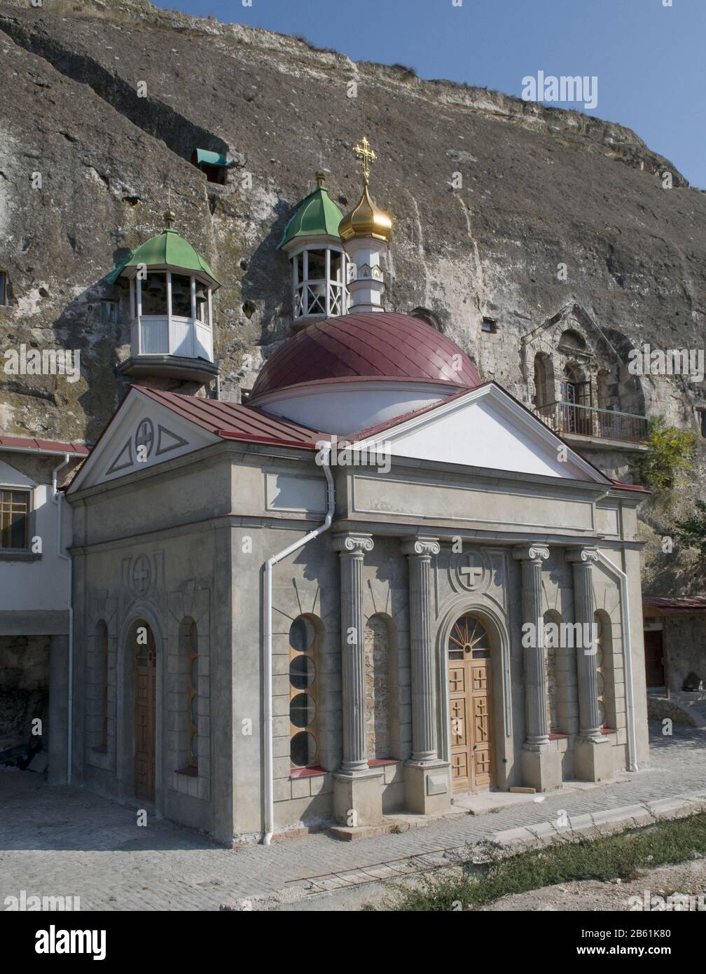 Inkerman cave Monastery of St. Clement. One of the chapels Stock Photo ...