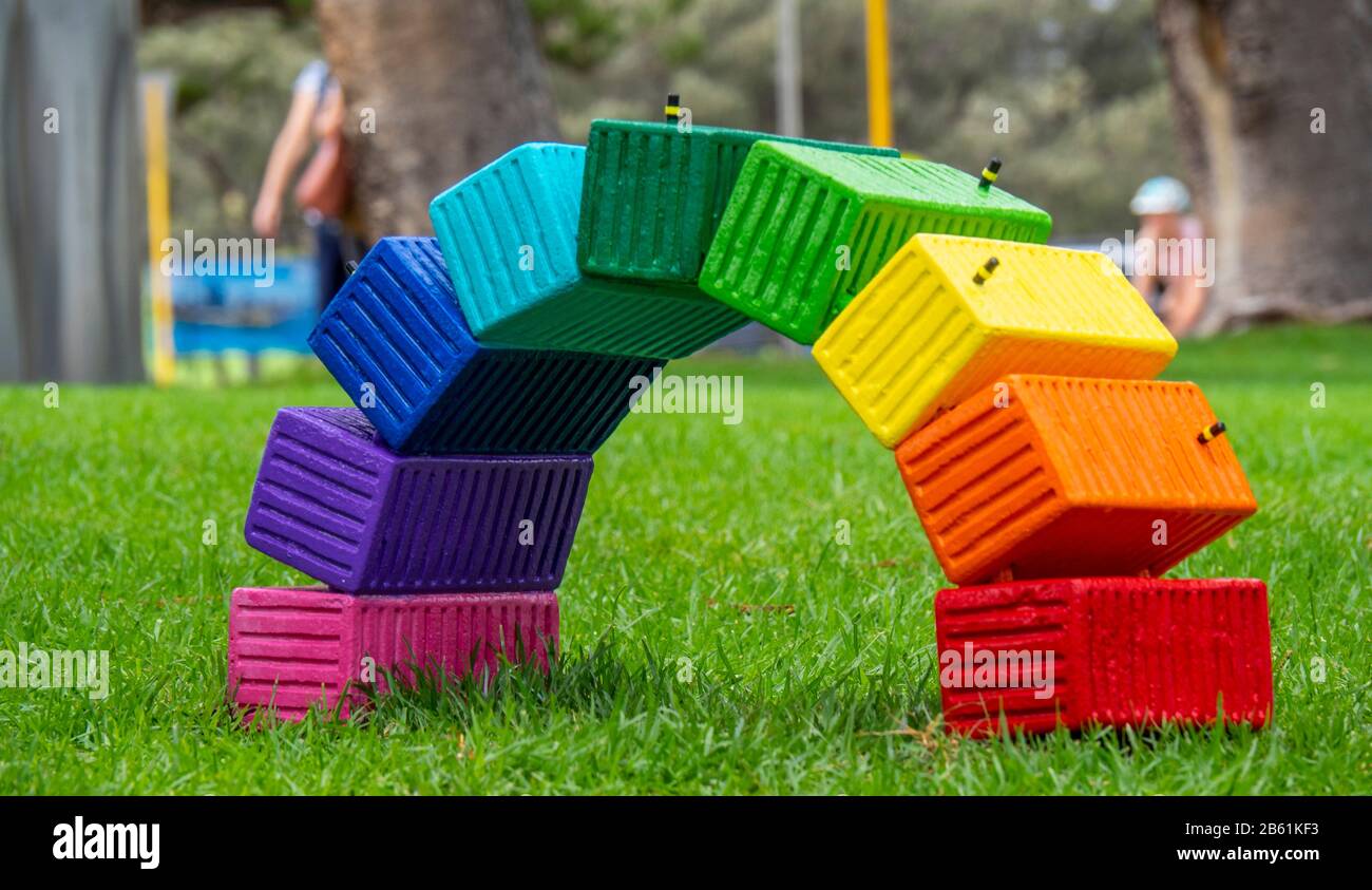 Miniature shipping containers replica of Rainbow Sea Containers ...