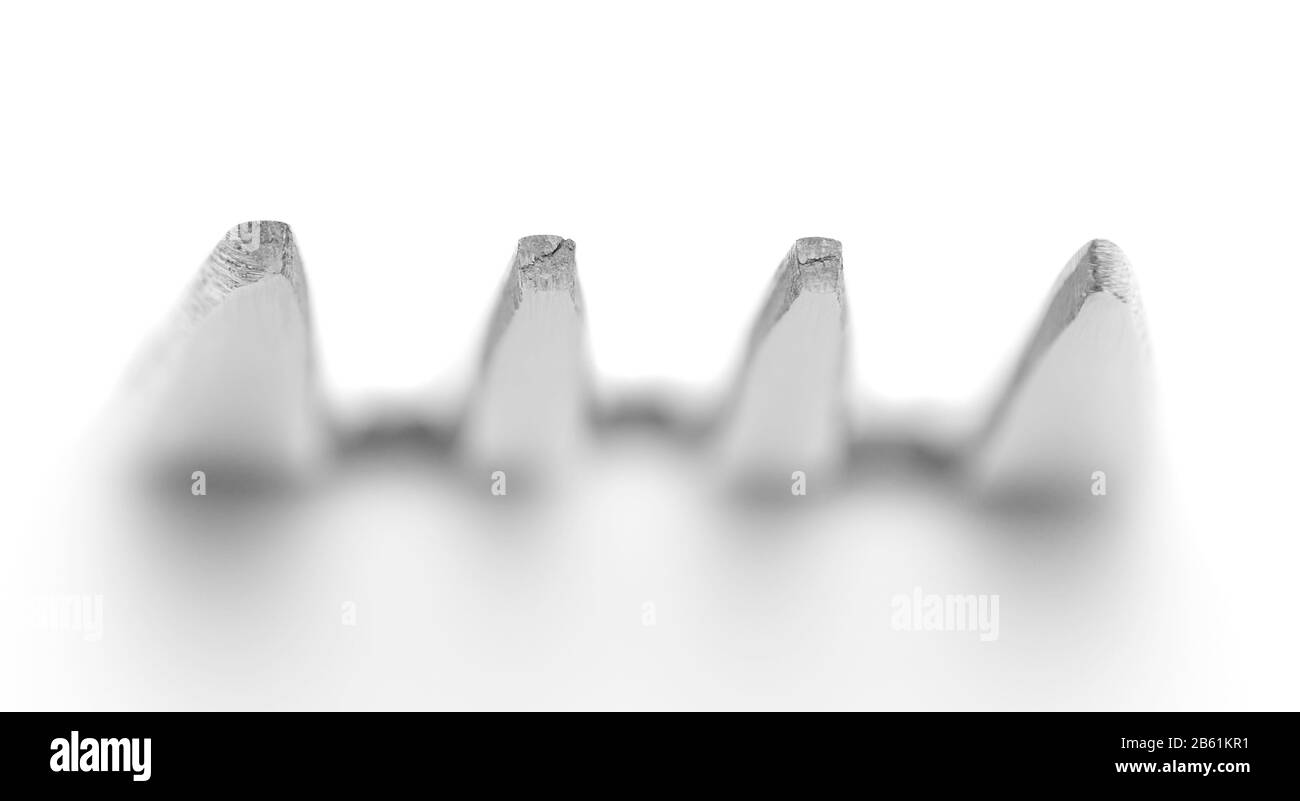 Texture fork in multi macro on a white background Stock Photo - Alamy