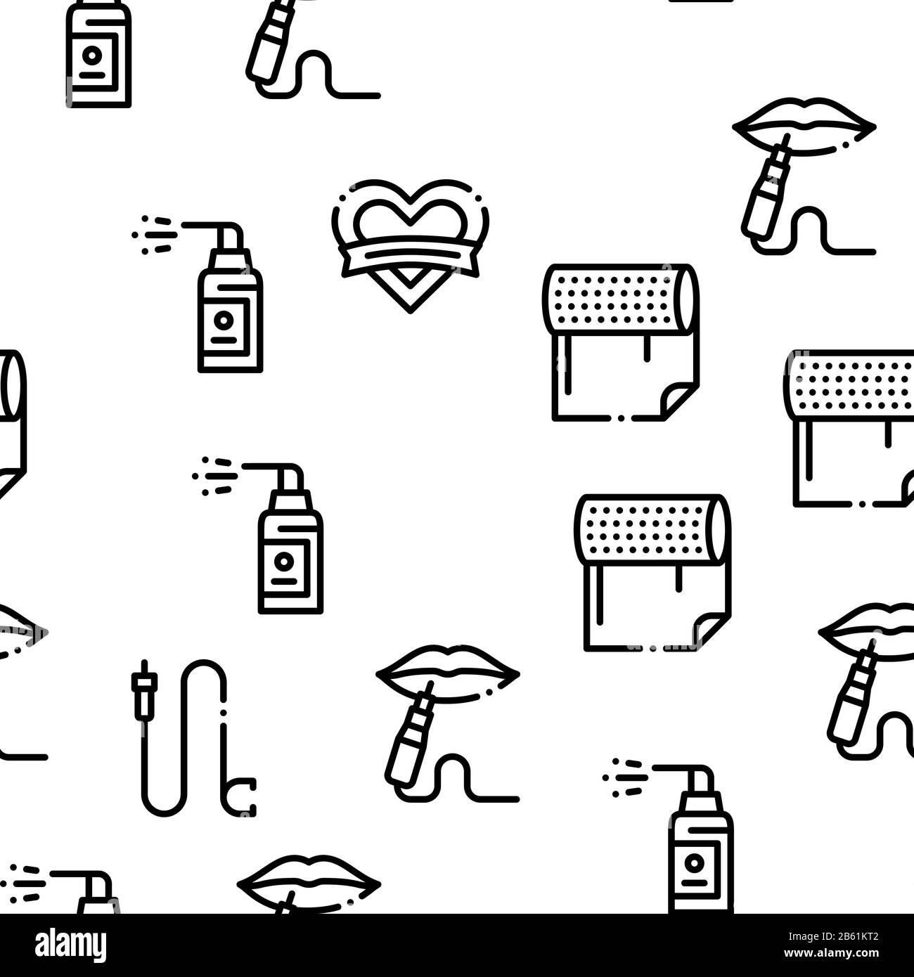 Tattoo Studio Tool Seamless Pattern Vector Stock Vector Image & Art - Alamy