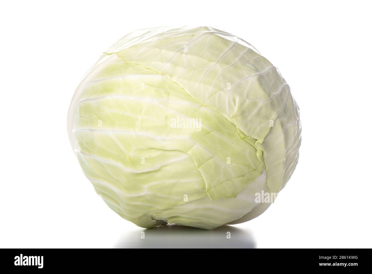 White cabbage isolated on a white background. A dietary vegetable rich ...