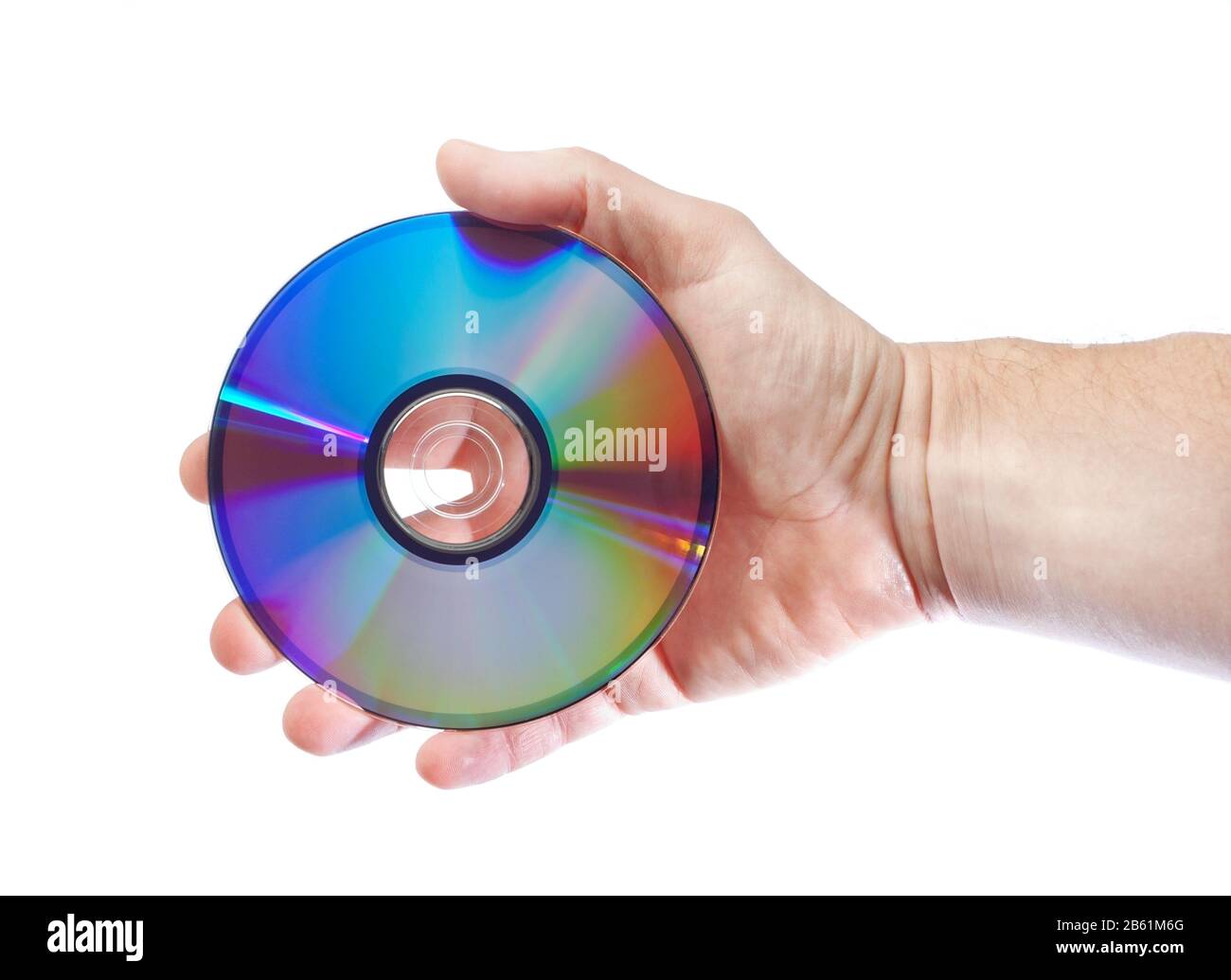 Hand holding up dvd cd hi-res stock photography and images - Alamy