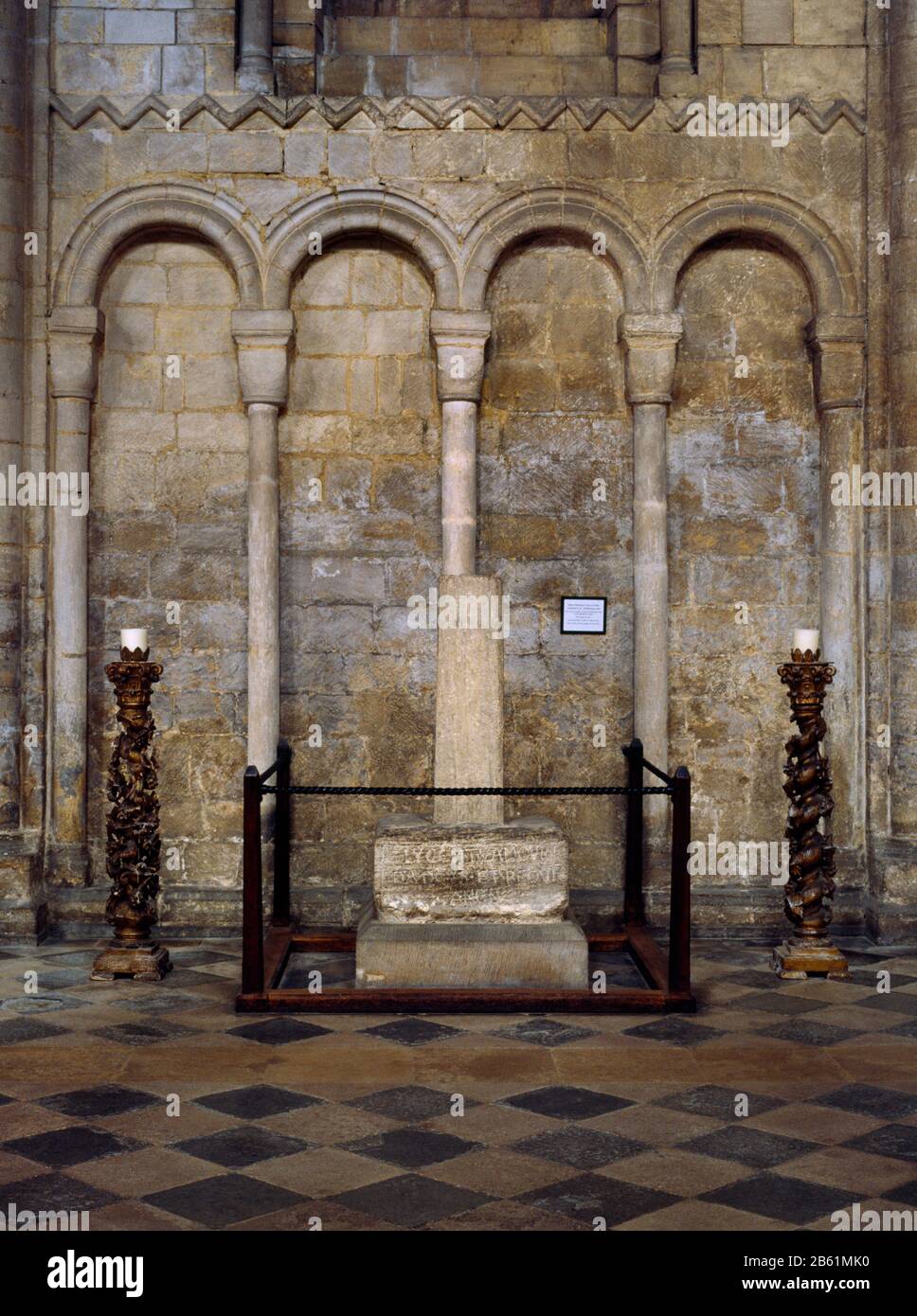 Ovin's Cross: an early C8th memorial in the S aisle of the nave of Ely ...