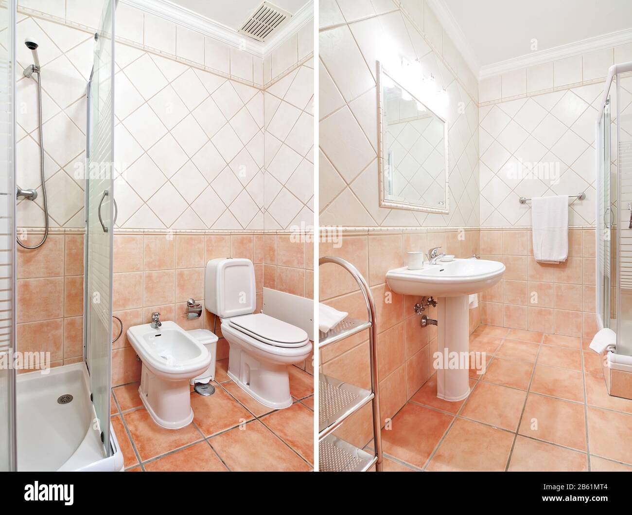 Cozy luxury toilet with warm colors. With a great design Stock Photo ...