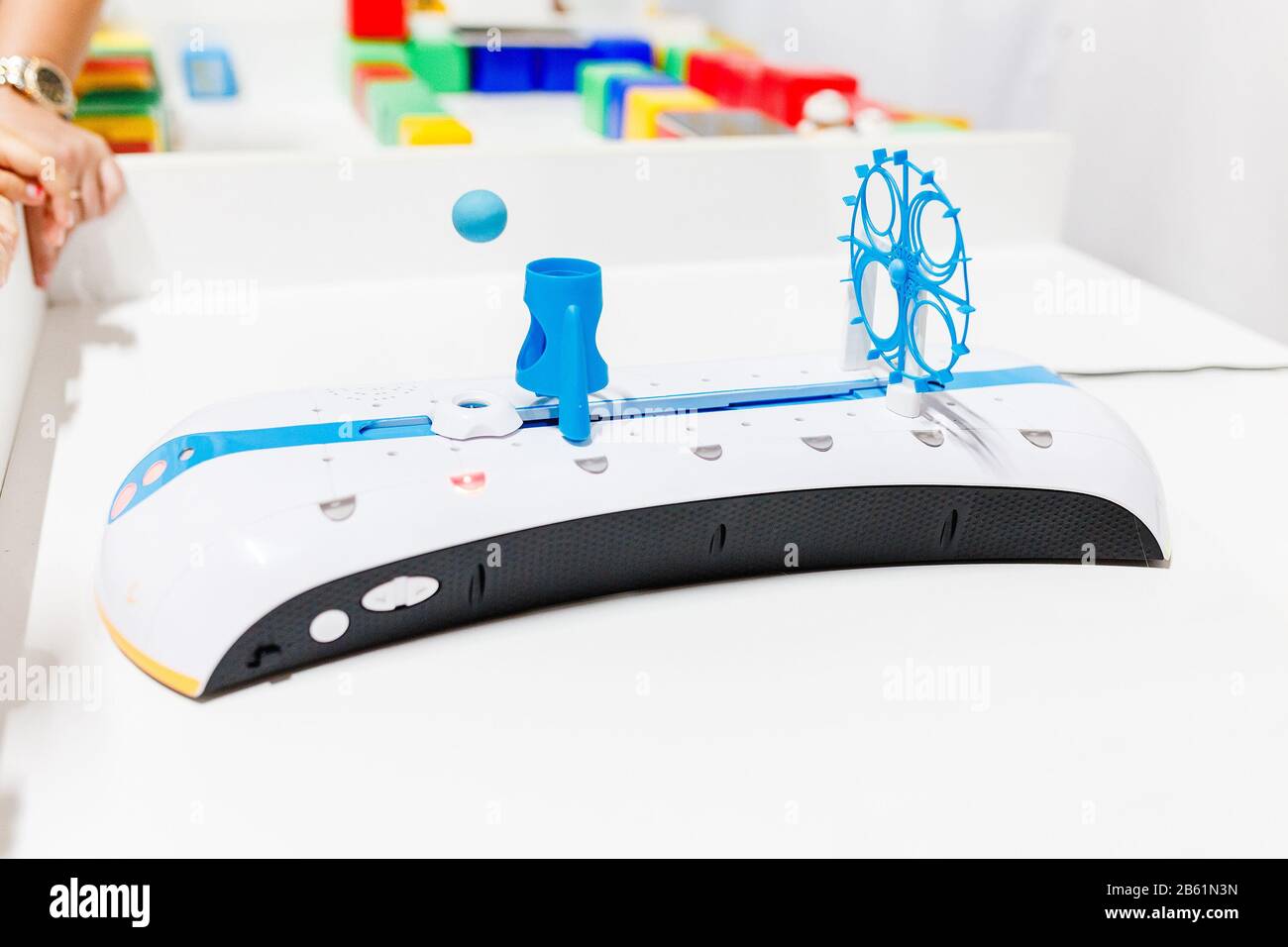 children's game in which you need to levitate a ball with the power of ...