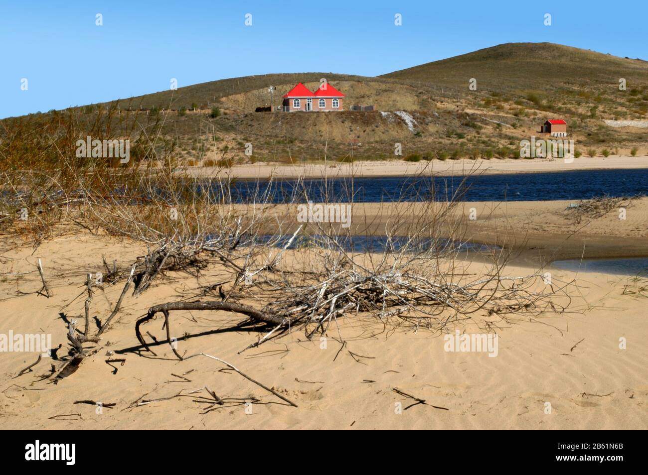 Natural scenery of Sha Wan Sha Dao, West of Inner Mongolia, China Stock ...