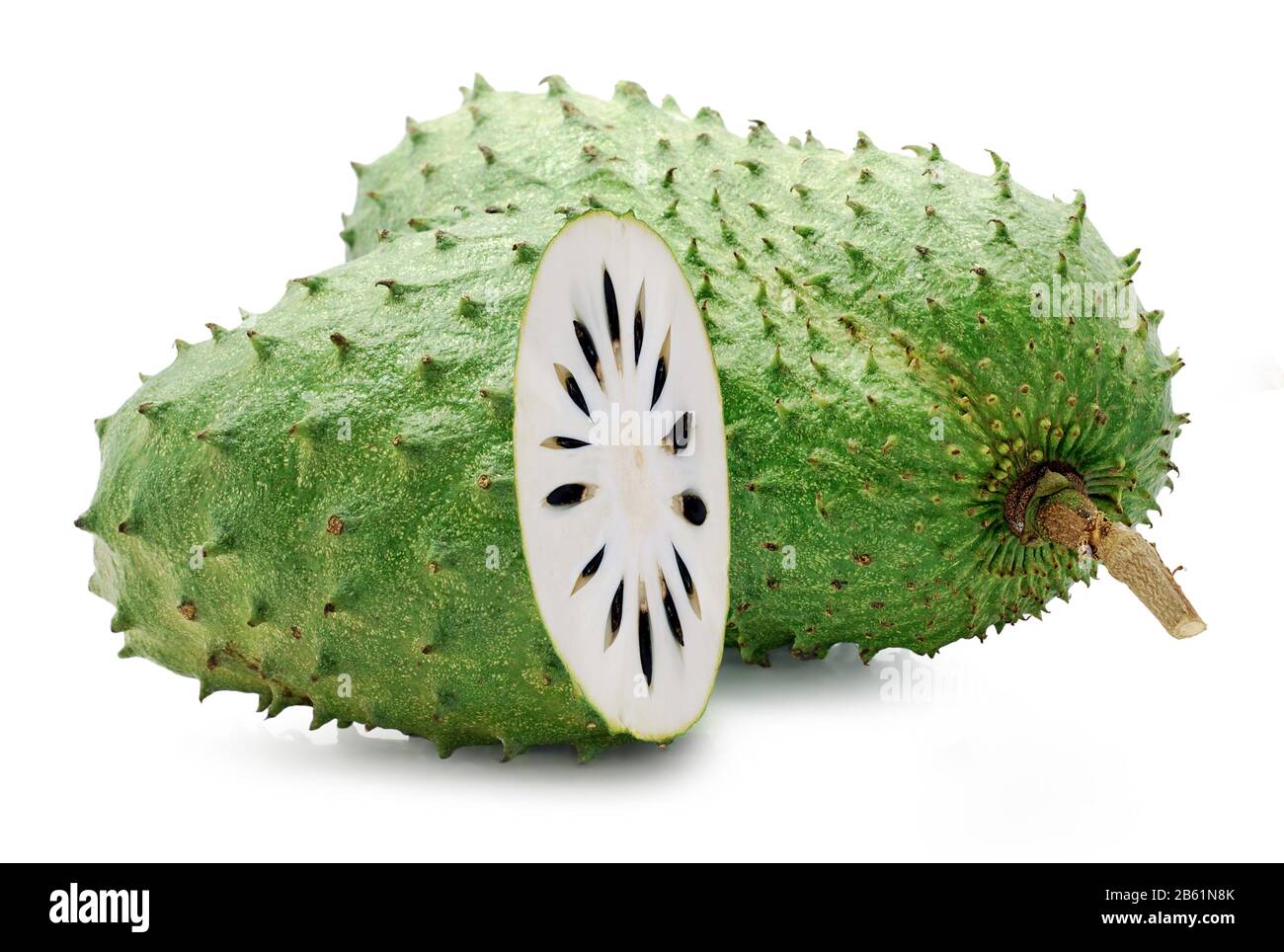 Soursop or custard apple fuite isolated on white background Stock Photo ...