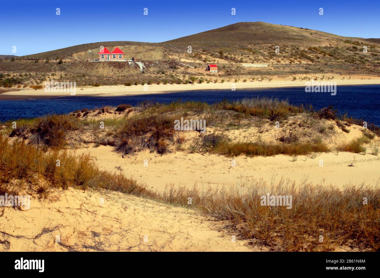 Natural scenery of Sha Wan Sha Dao, West of Inner Mongolia, China Stock ...
