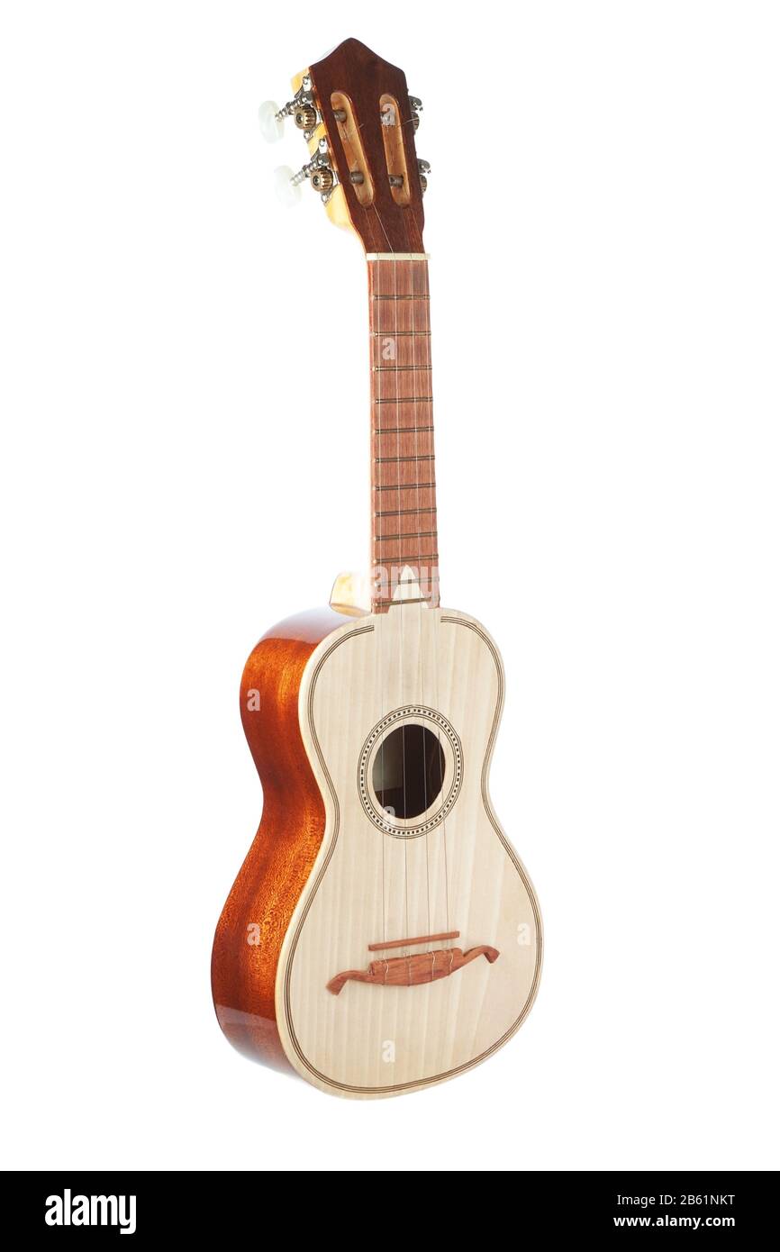 Classical guitar music on a white background Stock Photo - Alamy