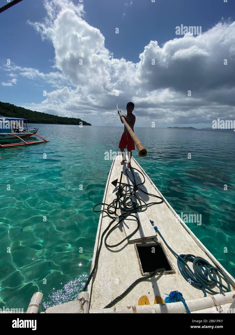 Paraw boat in Coron island in Palawan, Philippines Stock Photo - Alamy
