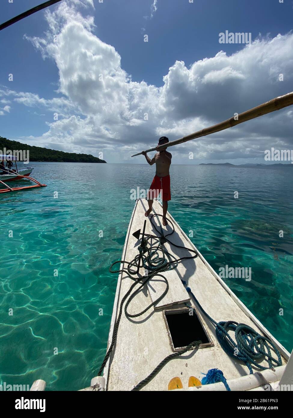 Paraw boat in Coron island in Palawan, Philippines Stock Photo - Alamy
