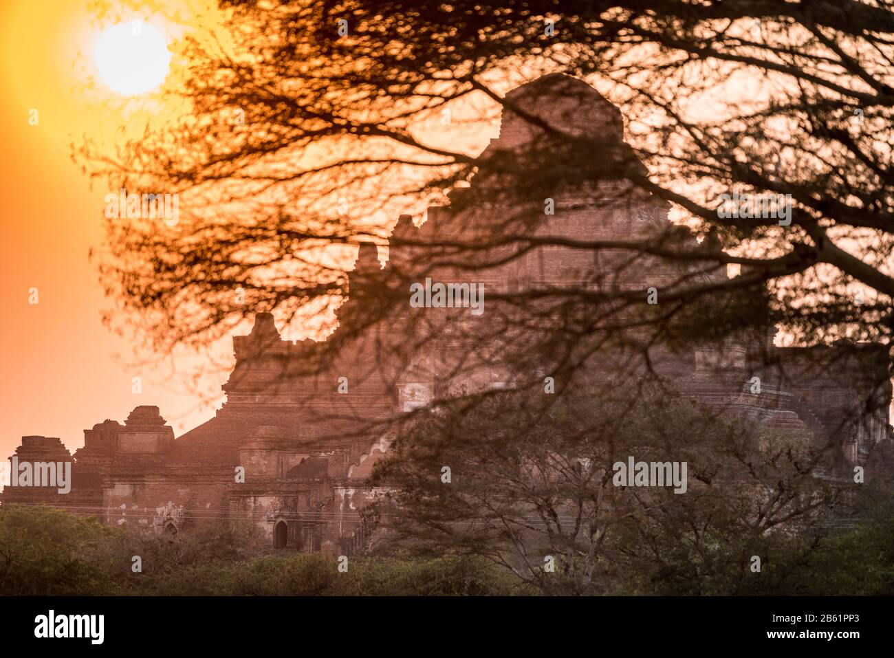 Dhammayan Gyi Temple in sunset, Bagan, Myanmar Stock Photo - Alamy