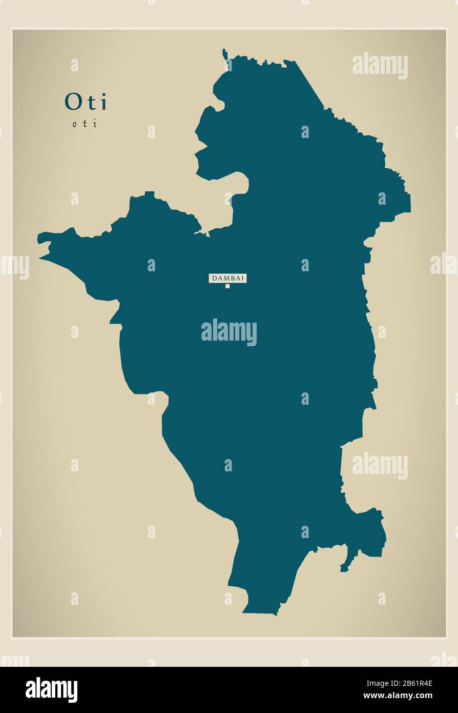 Modern Map - Oti region map of Ghana GH Stock Vector Image & Art - Alamy