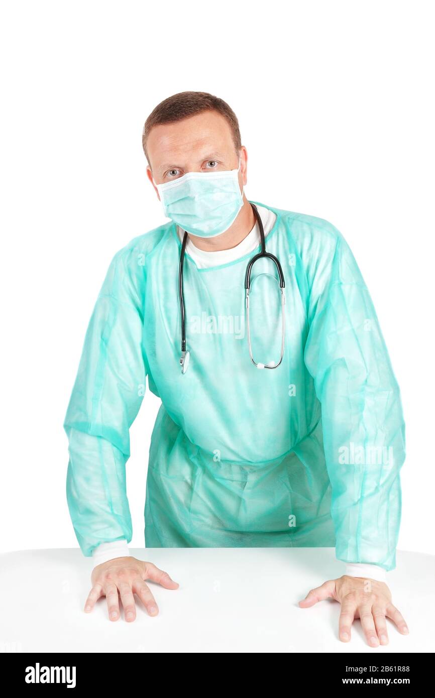 Working in face mask Cut Out Stock Images & Pictures - Alamy