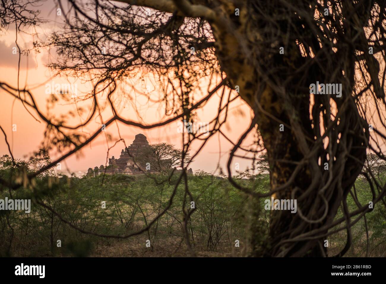 Dhammayan Gyi Temple in sunset, Bagan, Myanmar Stock Photo - Alamy