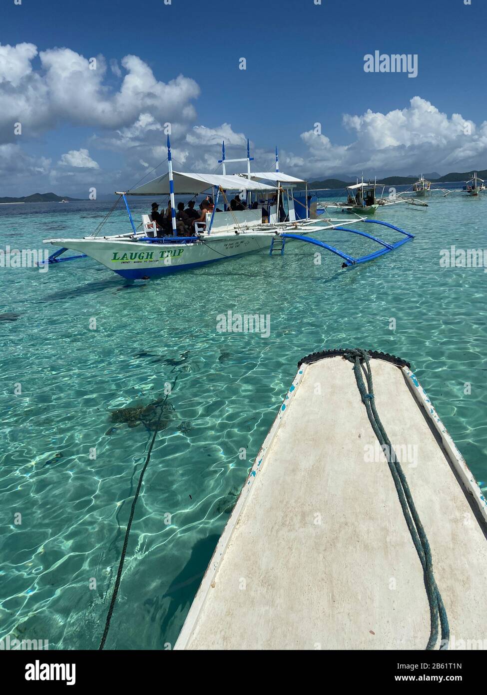 Paraw boat in Coron island in Palawan, Philippines Stock Photo - Alamy
