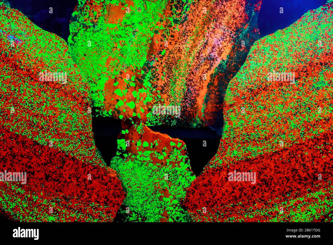 Sterling hill mining glowing fluorescent minerals and rocks Stock Photo ...