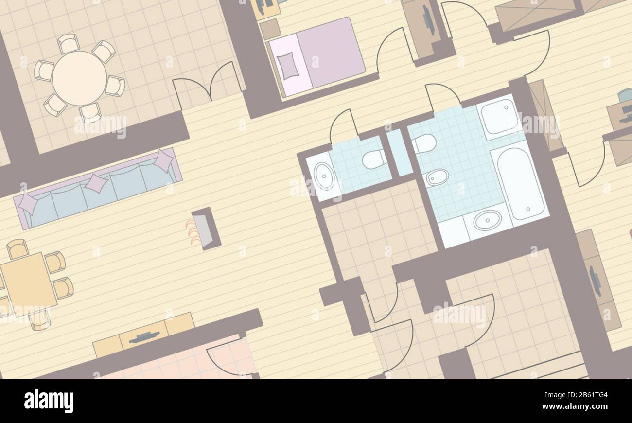 Floor plan of part of Stock Vector Images - Alamy