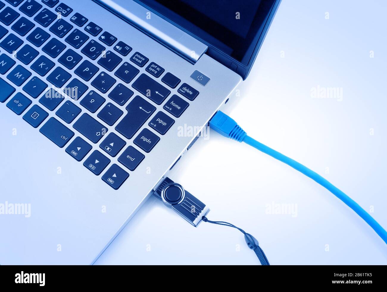 Network cable to connect the network to the laptop and usb pen drive ...