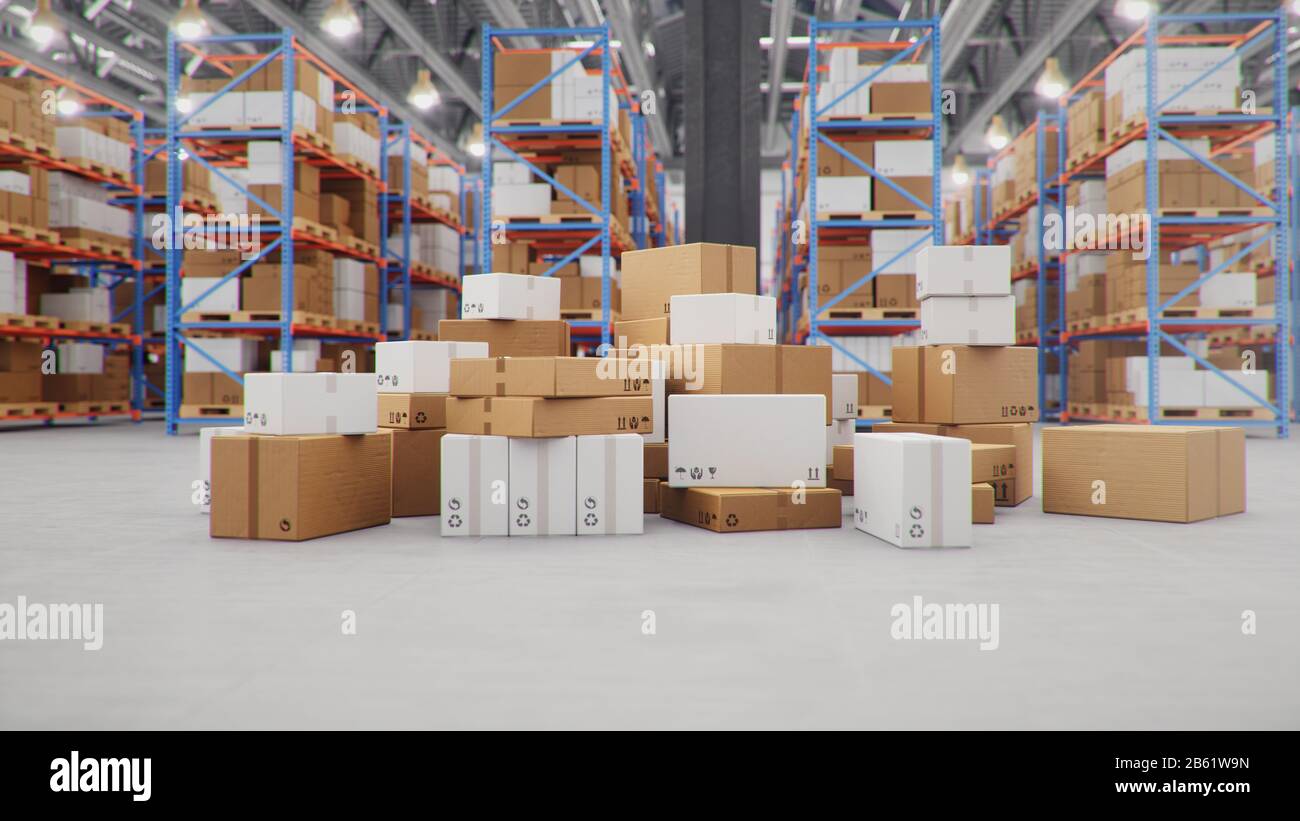 Delivery man work 3d warehouse hi-res stock photography and images - Alamy