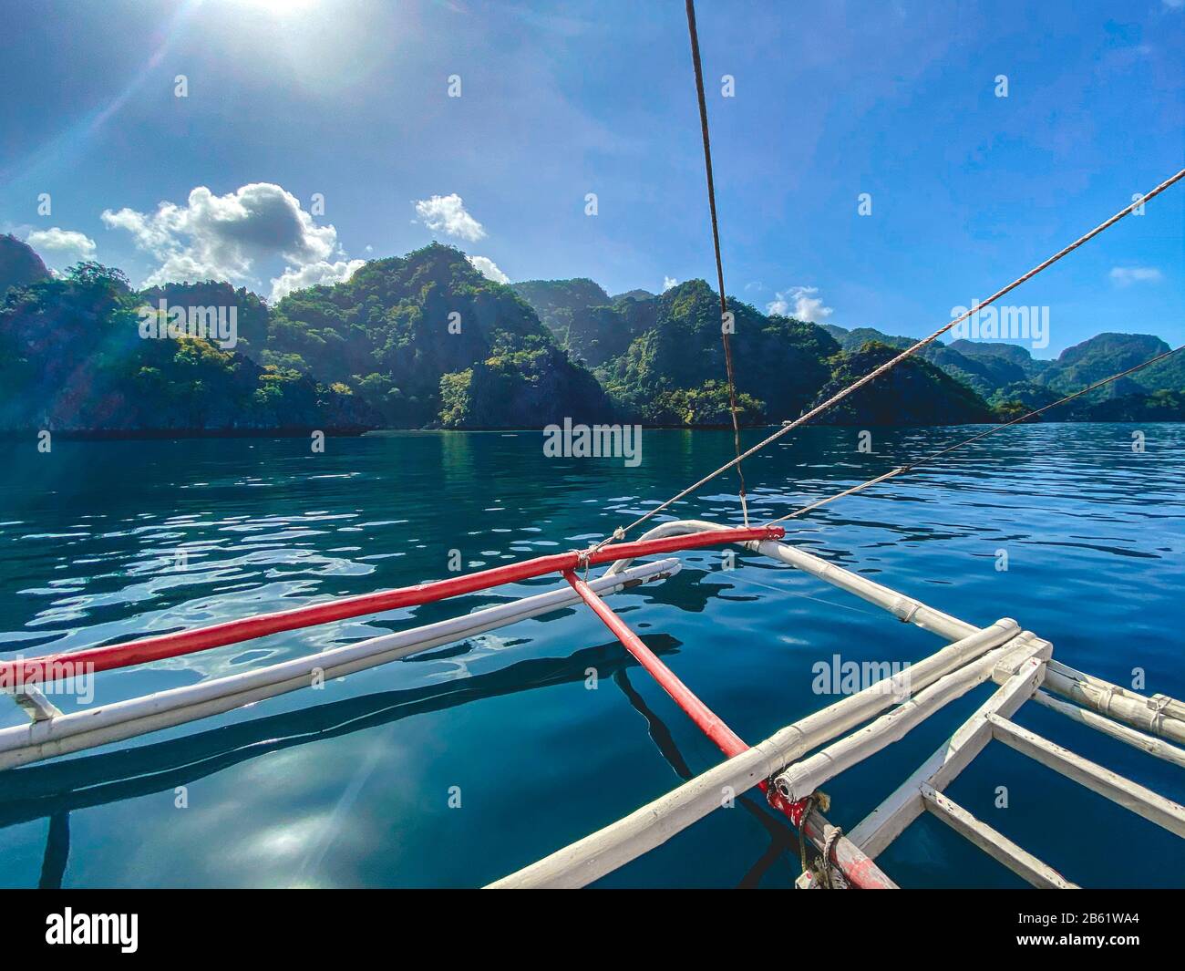 Paraw boat in Coron island in Palawan, Philippines Stock Photo - Alamy