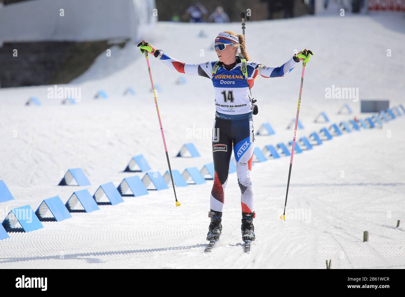 Nove Mesto, Czech Republic. 09th March 2020. Czech MARKETA DAVIDOVA in ...