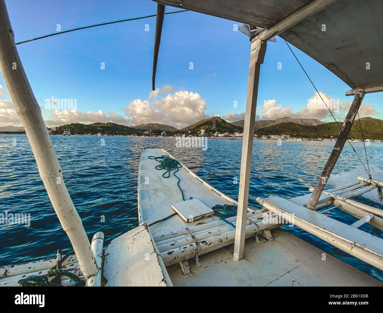 Paraw boat in Coron island in Palawan, Philippines Stock Photo - Alamy