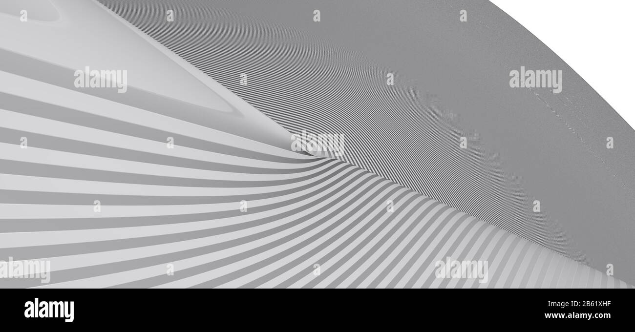 3D illustration of a geometrical shape of GHOST WHITE color on a white ...